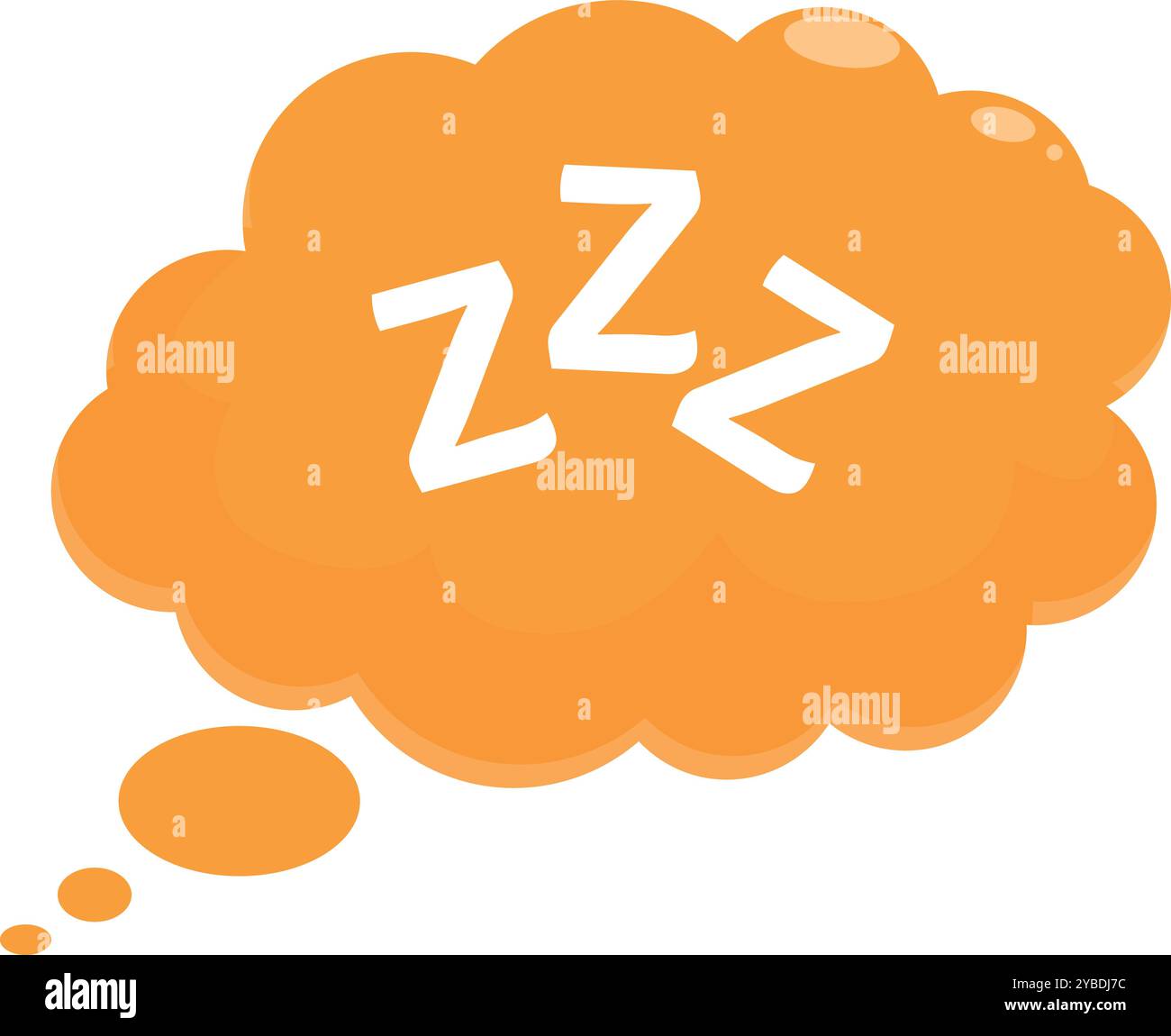 Cartoon thought bubble is floating, showing someone is dreaming and ...