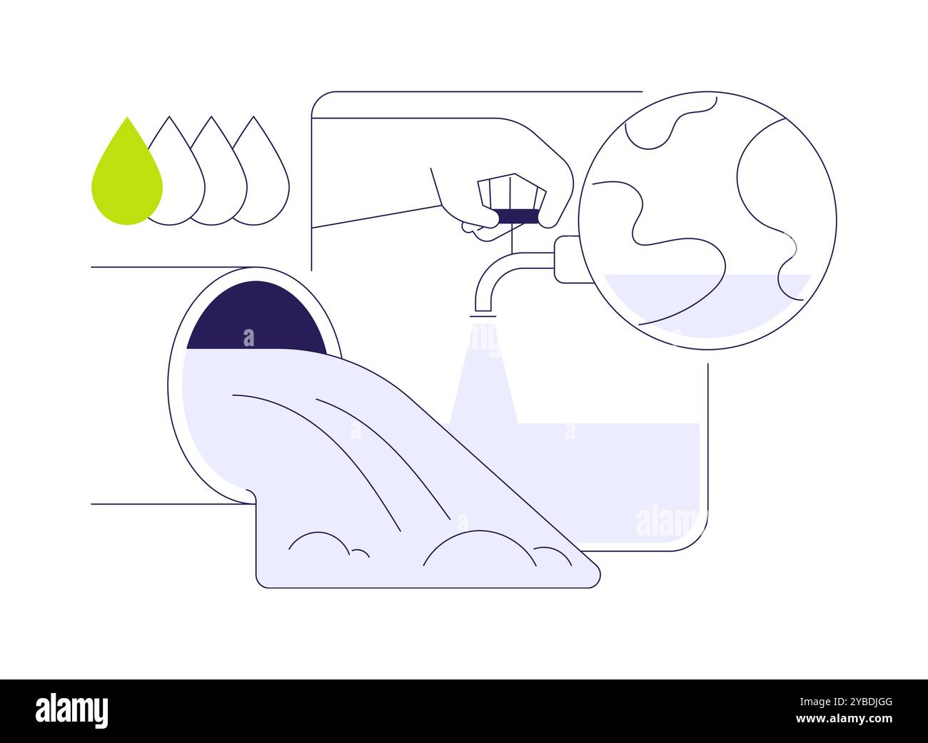 Fresh water overuse abstract concept vector illustration Stock Vector ...