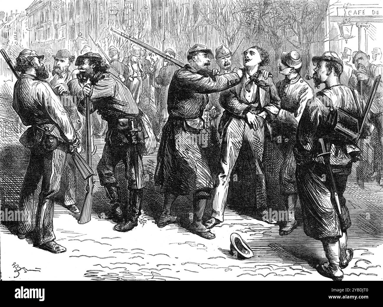 The Civil War in France: impressment in the streets of Paris for the ...