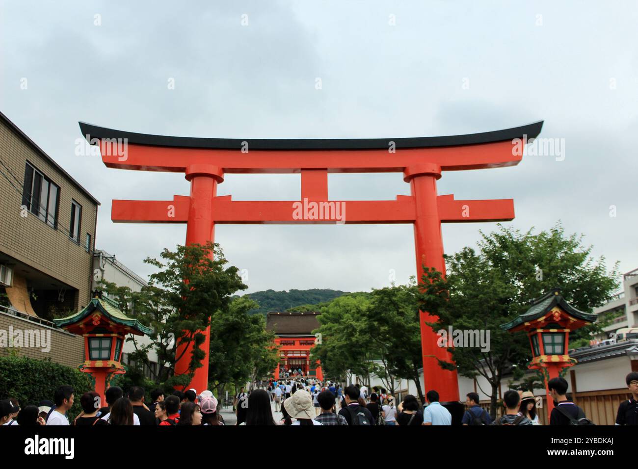 Kyoto, Japan - July 25 2017: Vibrant Red Torii Gate at the Entrance of ...
