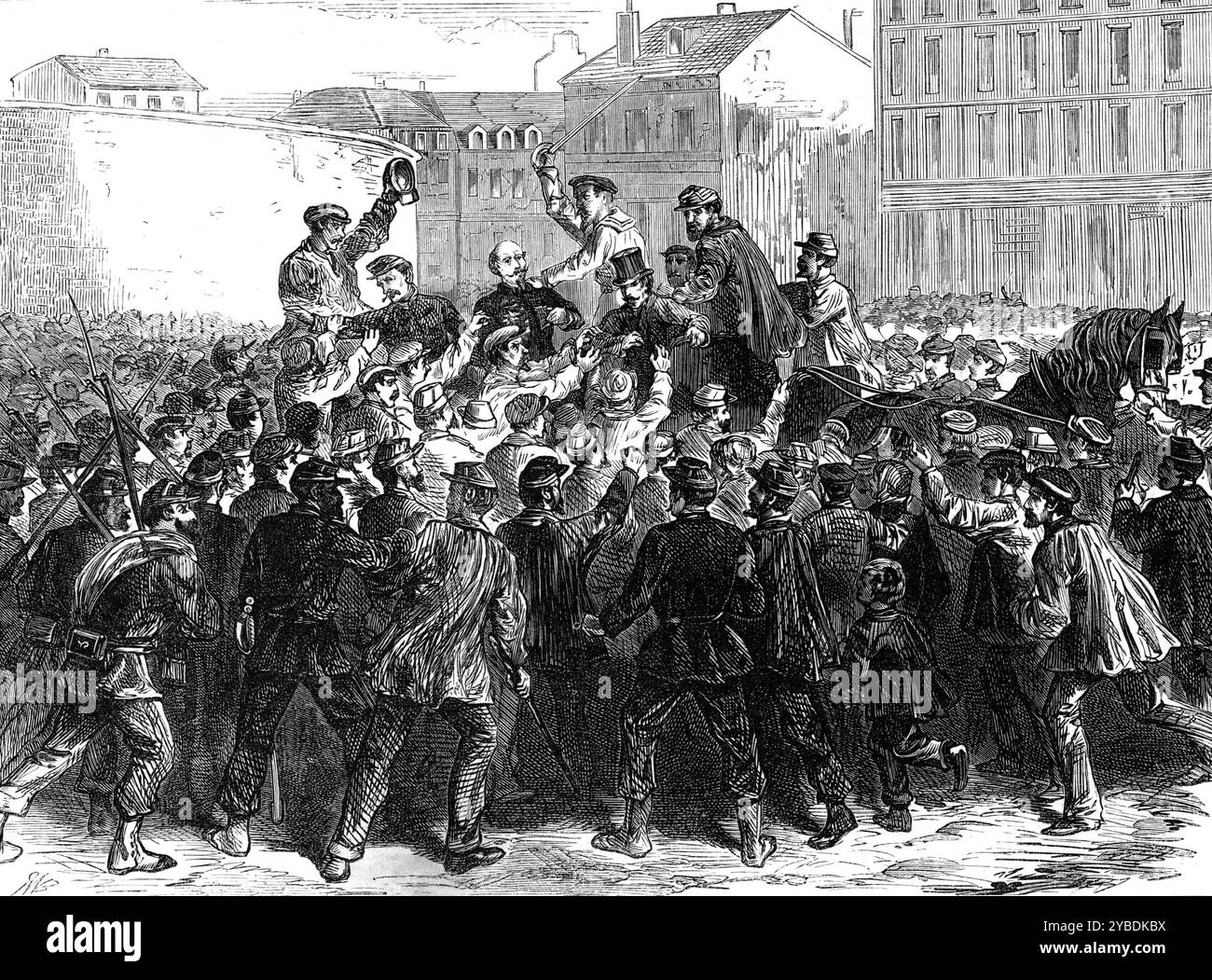 The Conflict in Paris: assault on General Chanzy, 1871. One of several ...