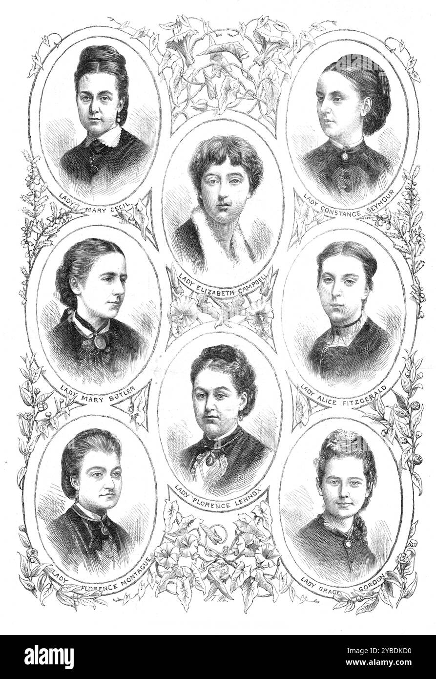 Marriage of Princess Louise: the Bridesmaids, 1871. 'The train of her ...