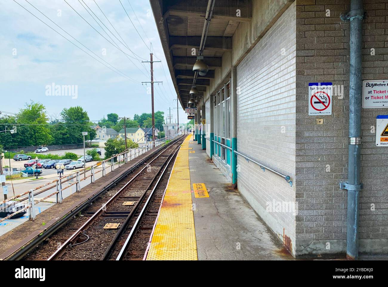 Babylon, New York, USA - 8 July 2024: Looking west from the south side ...