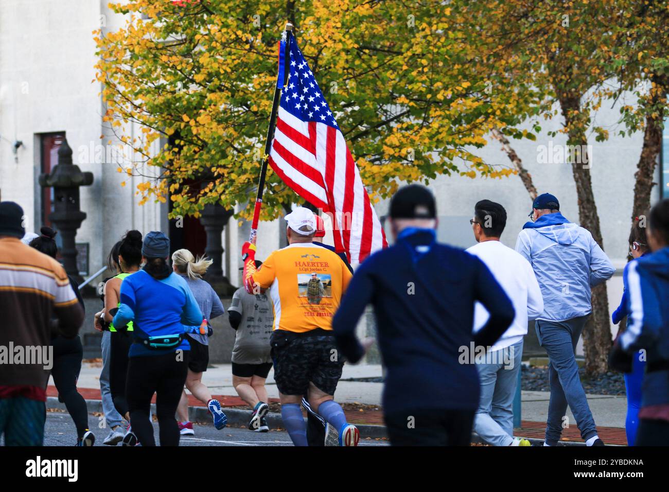 Babylon, New York, USA - 22 October 2024: Rear view of a Runner ...