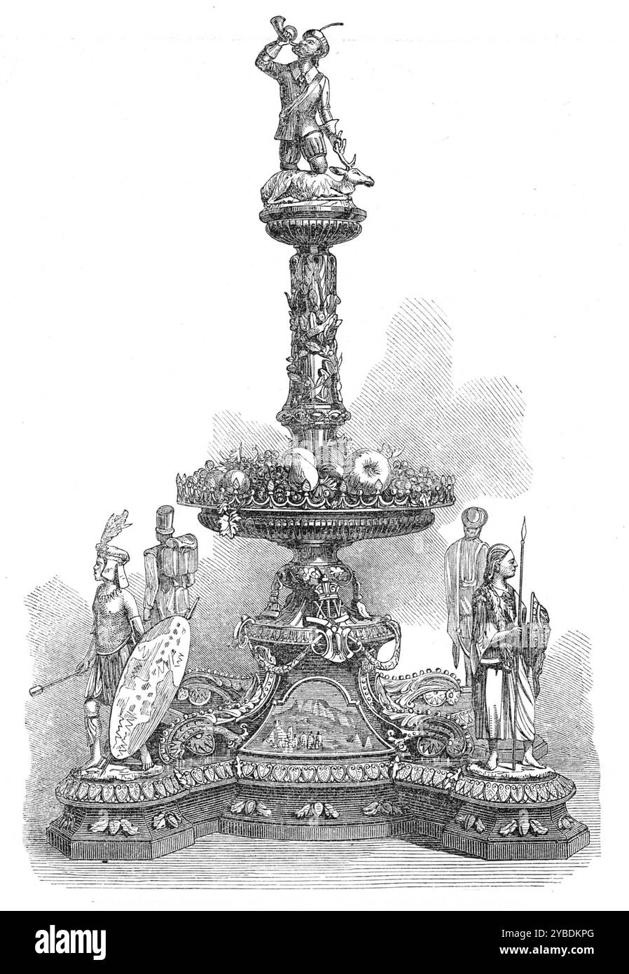 Mess-table ornament for officers of the 45th Regiment, 1871. A ...