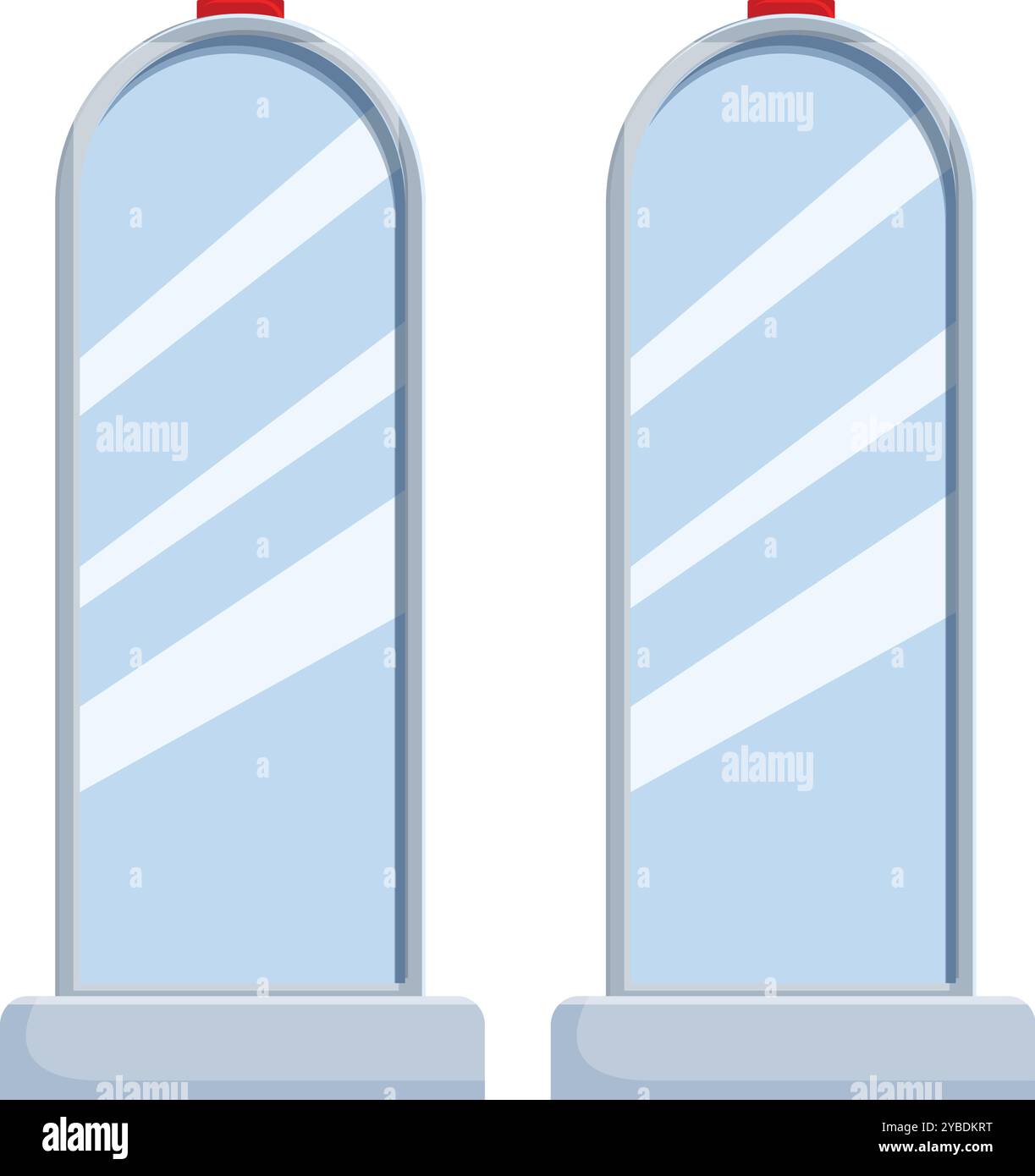 Security gate with a red signal light, providing access control and ...