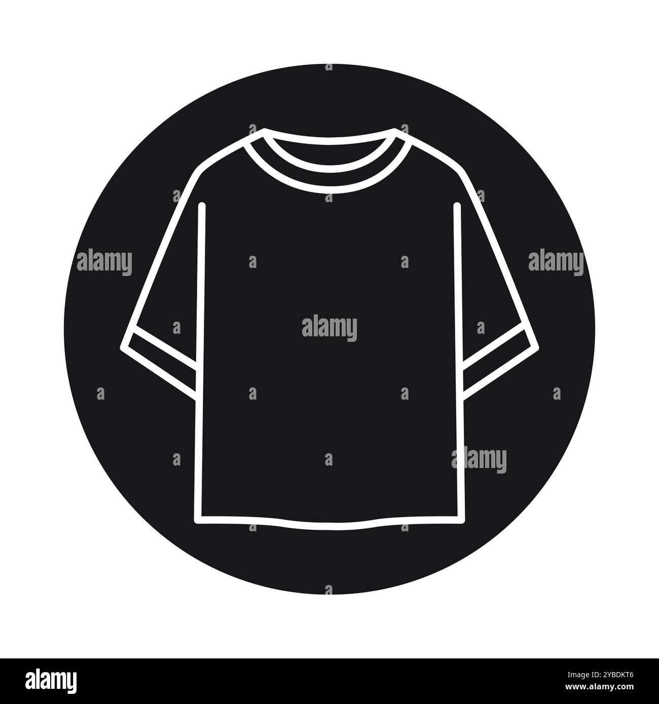 Oversized T-Shirt line black icon. Sign for web page, mobile app ...