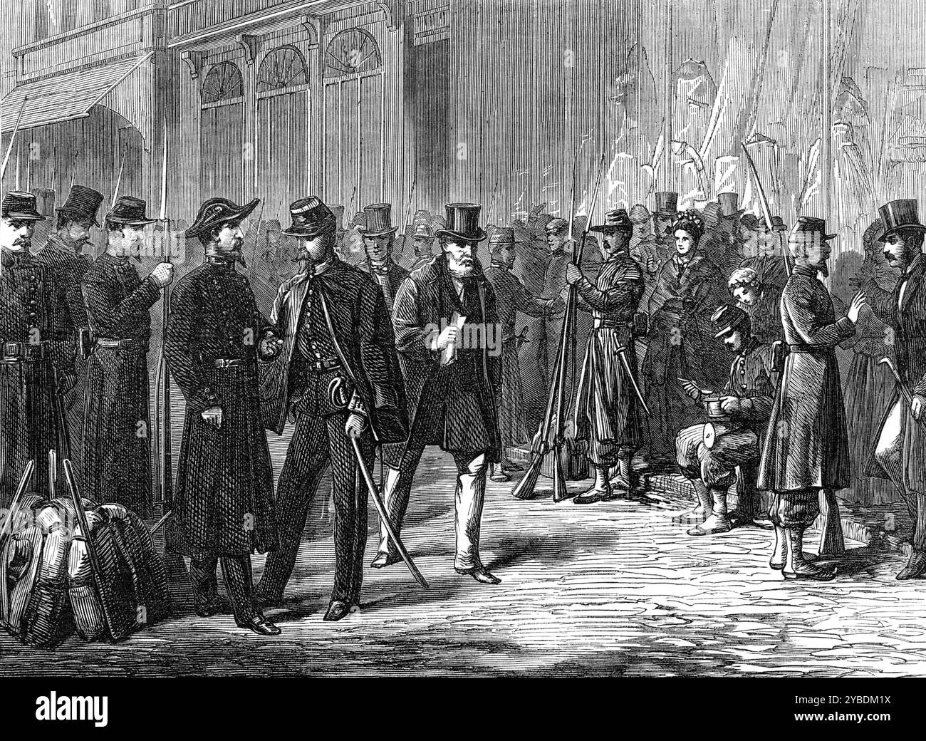 Soldiers keeping the streets at Bordeaux, 1871. Franco-Prussian War ...