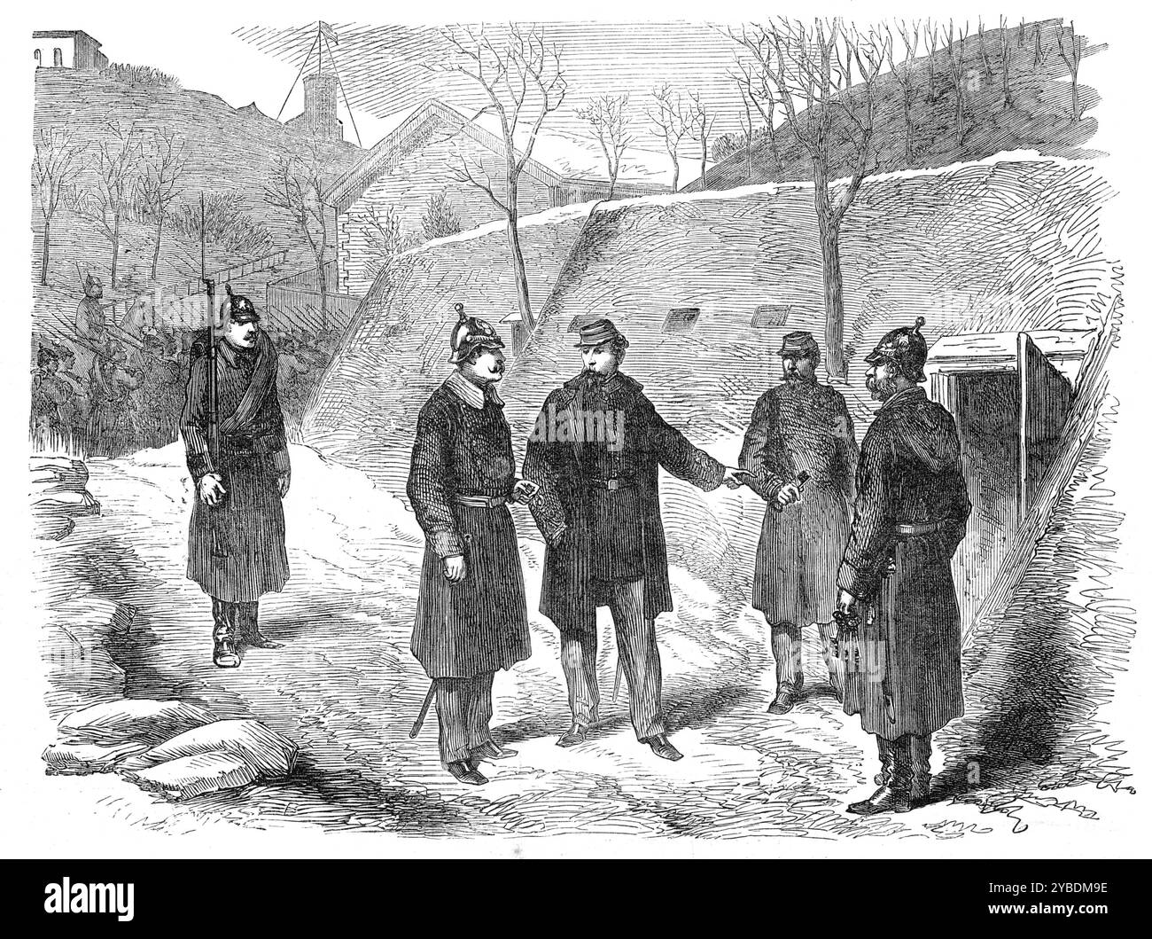 Delivering the keys in the fortress of Mont Valérien, 1871. Franco ...