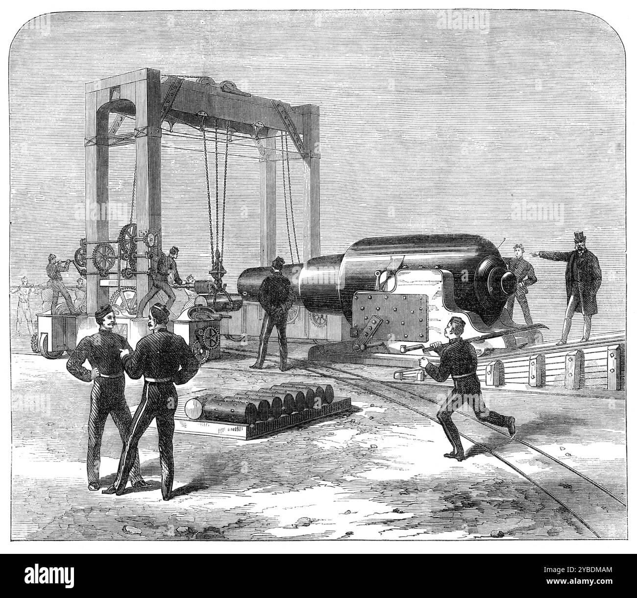 The 35-ton gun, called "The Woolwich Infant", 1871. 'The new Woolwich ...