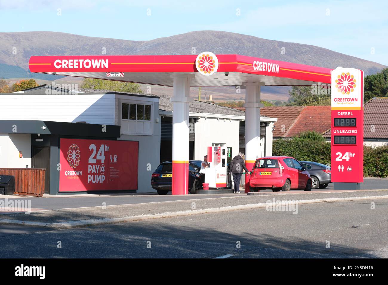 Independent self service fuel station at Creetown Scotland with 24 hour ...