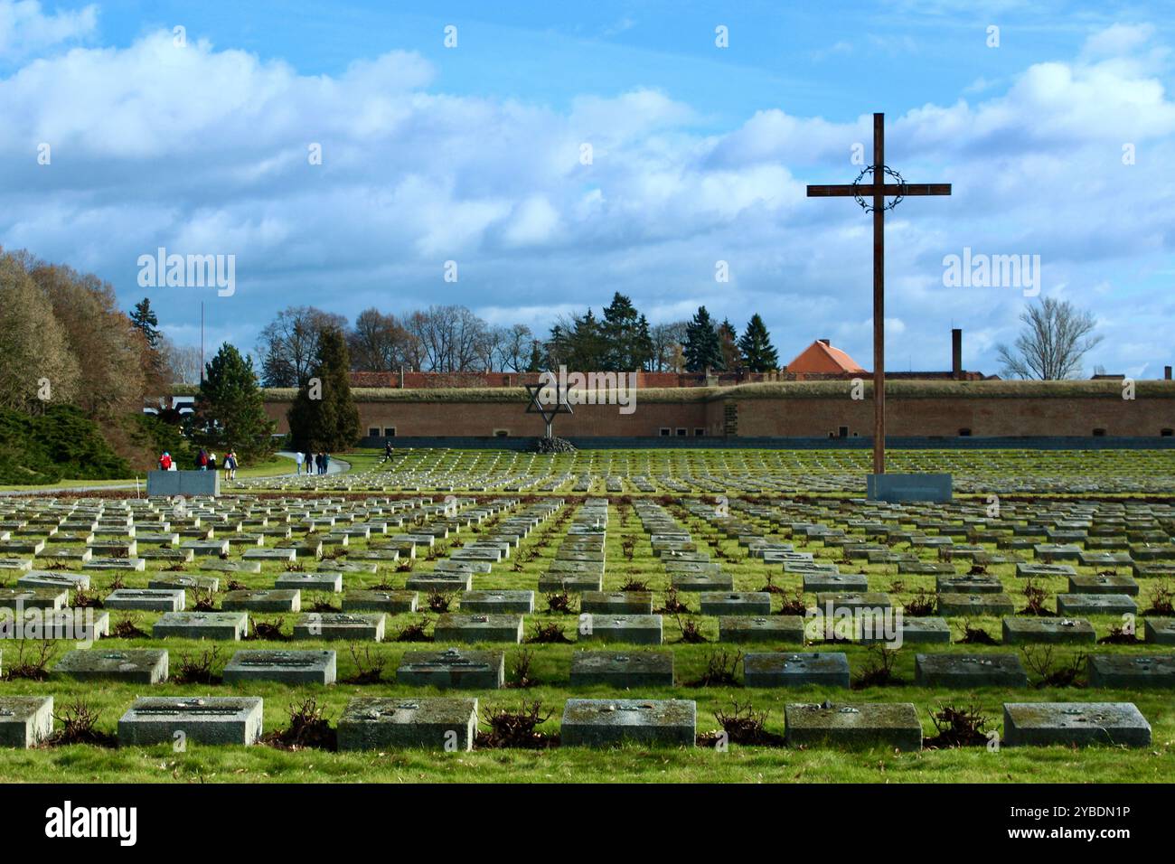Terezin, Czech Republic - January 31 2016: Holocaust Memorial Cemetery ...