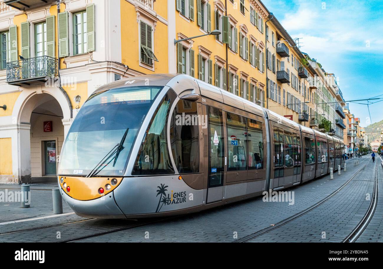 Nice, France: Tram near the Place Garibaldi Stock Photo - Alamy