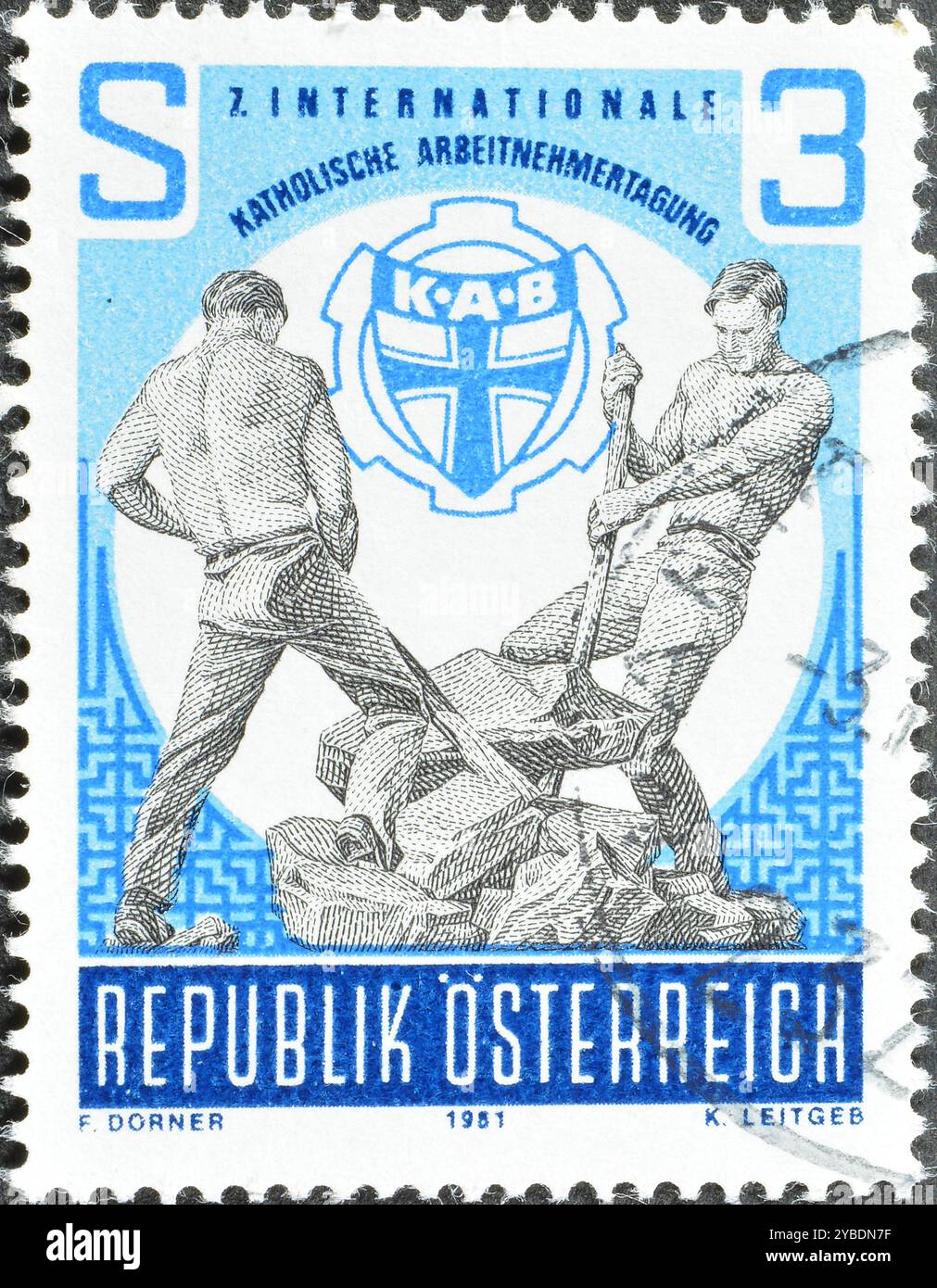 Cancelled postage stamp printed by Austria, that promotes 7th ...