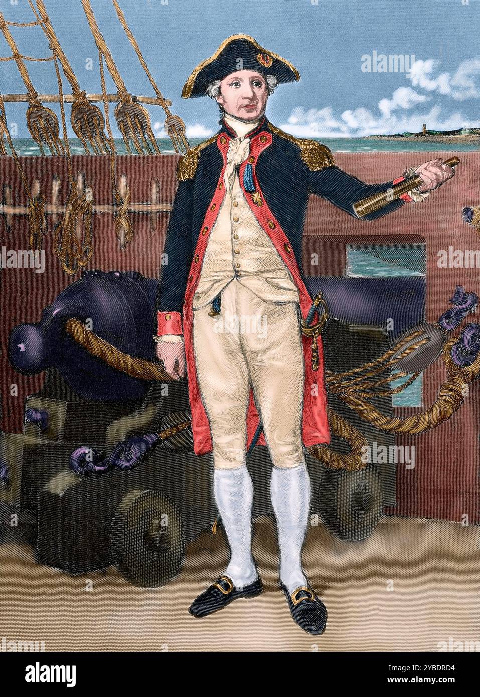 John Paul Jones, Scottish-American naval commander, 19th century. Jones ...