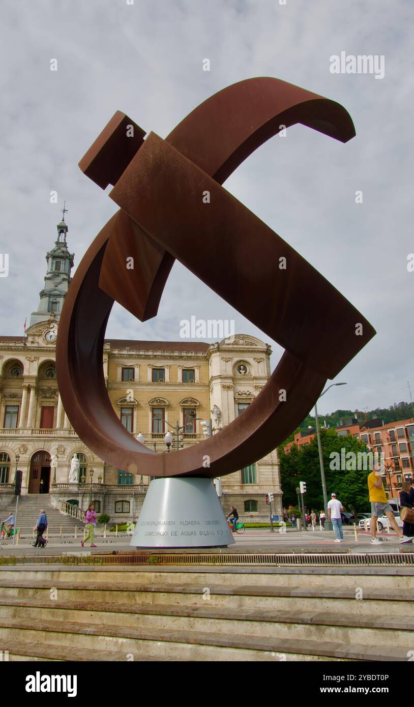 Large iron sculpture Ovoid variant of sphere unoccupancy by sculptor ...