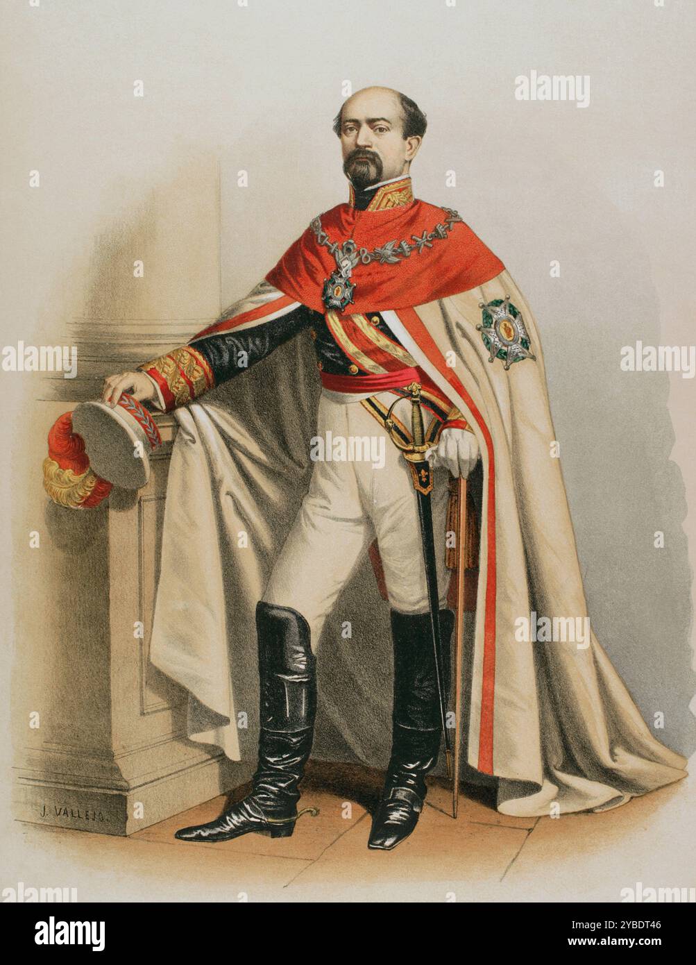 General Manuel Pavía y Lacy (1814-1896) wearing the Grand Cross of the ...