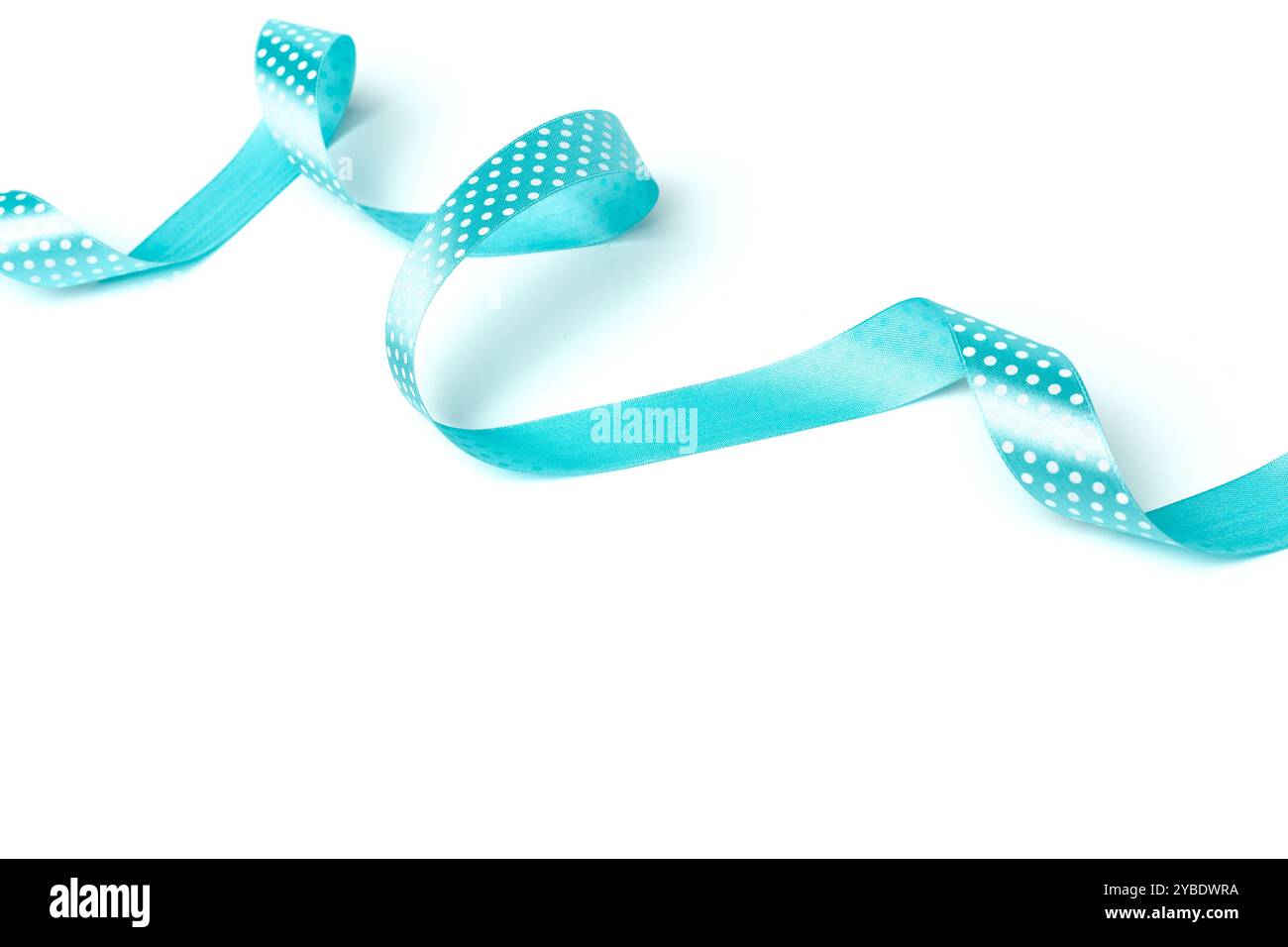 Shiny blue ribbon isolated on white Stock Photo - Alamy