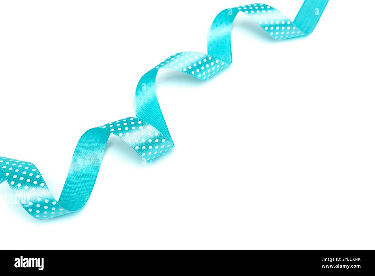 Shiny blue ribbon isolated on white Stock Photo - Alamy