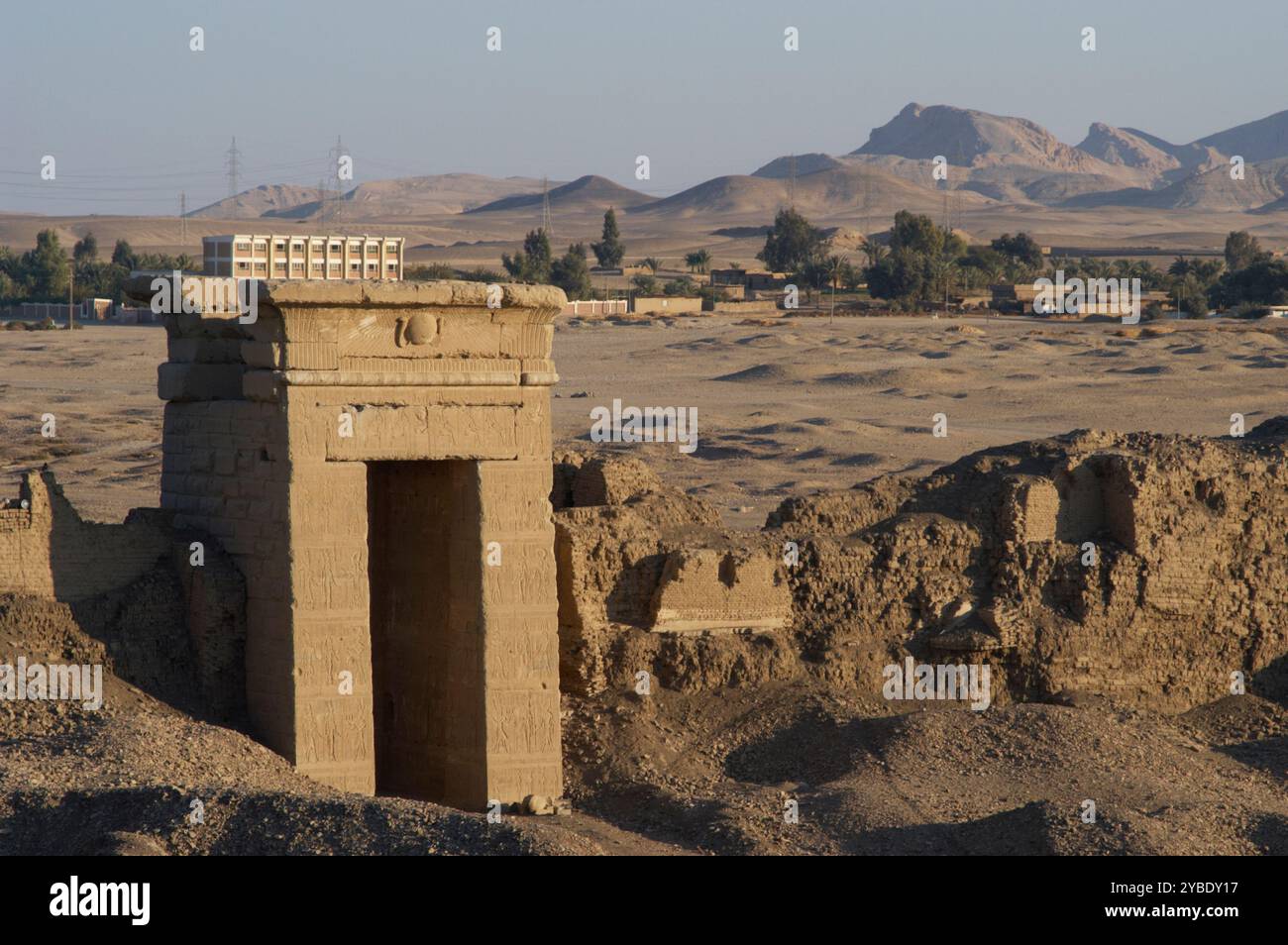 Mud wall portion surrounding the Dendera Temple complex, Temple of ...