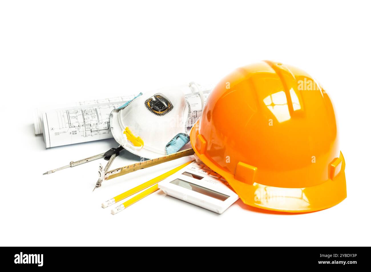 Set of architect tools Stock Photo - Alamy