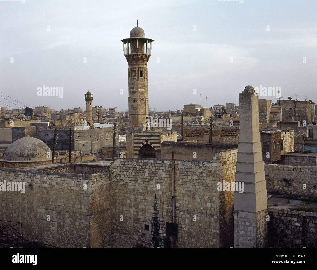 Overview of ancient souks area, late afternoon, Aleppo, Syria, 2001 ...