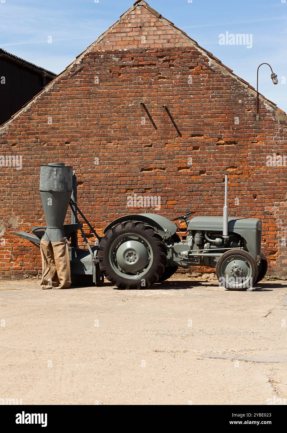 Ferguson TEF tractor with Ferguson Hammer Mill implement attached for ...