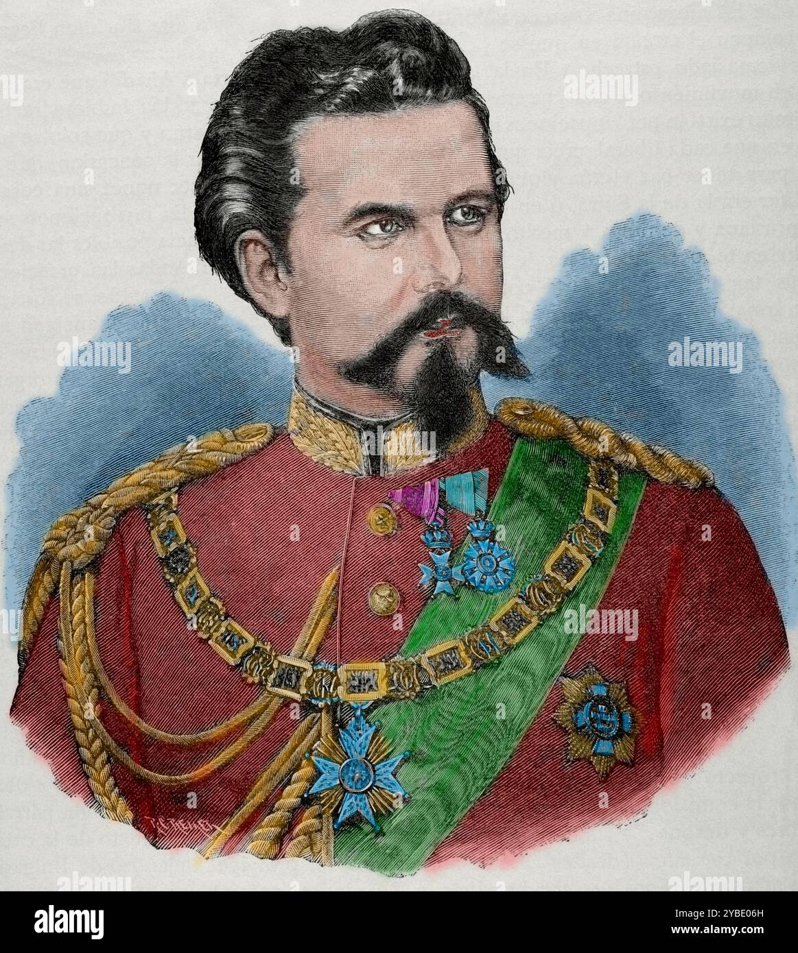 Ludwig II of Bavaria, 1885. Ludwig (1845-1886) was King of Bavaria from ...