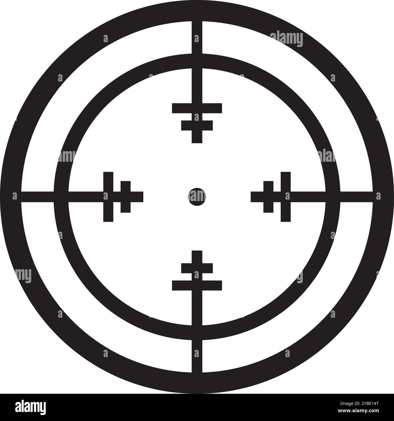 sniper telescope icon vector illustration logo design Stock Vector ...