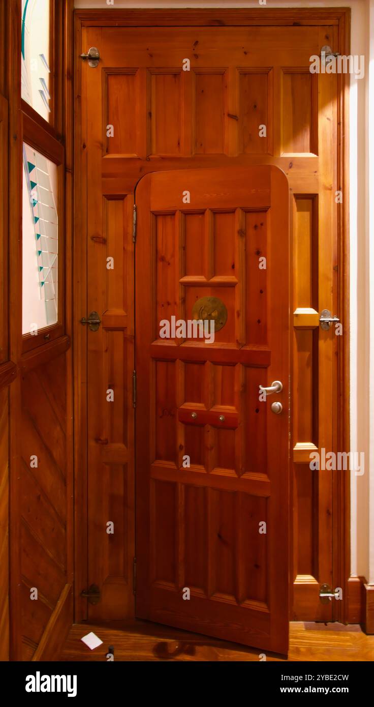 Normal size door within a much larger door designed to enable large ...