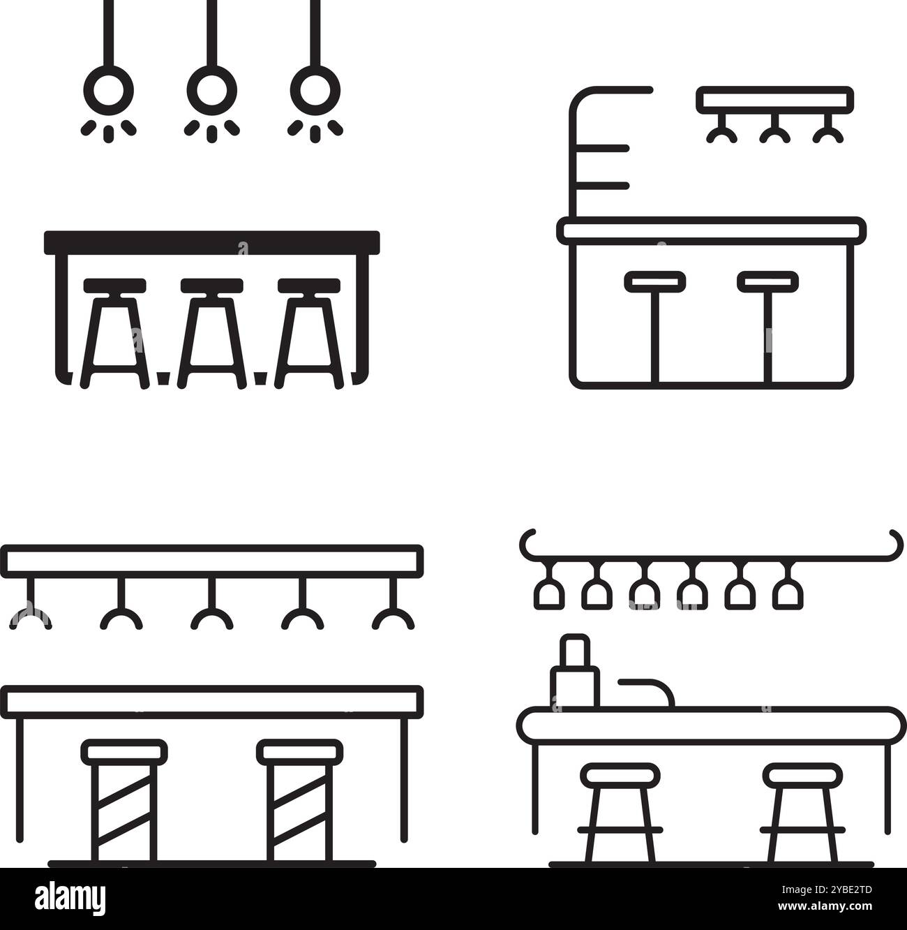 bar counter icon vector illustration logo design Stock Vector Image & Art - Alamy