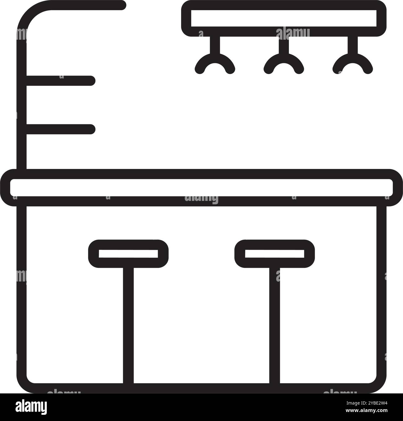 Interior bar counter icon Cut Out Stock Images & Pictures - Alamy