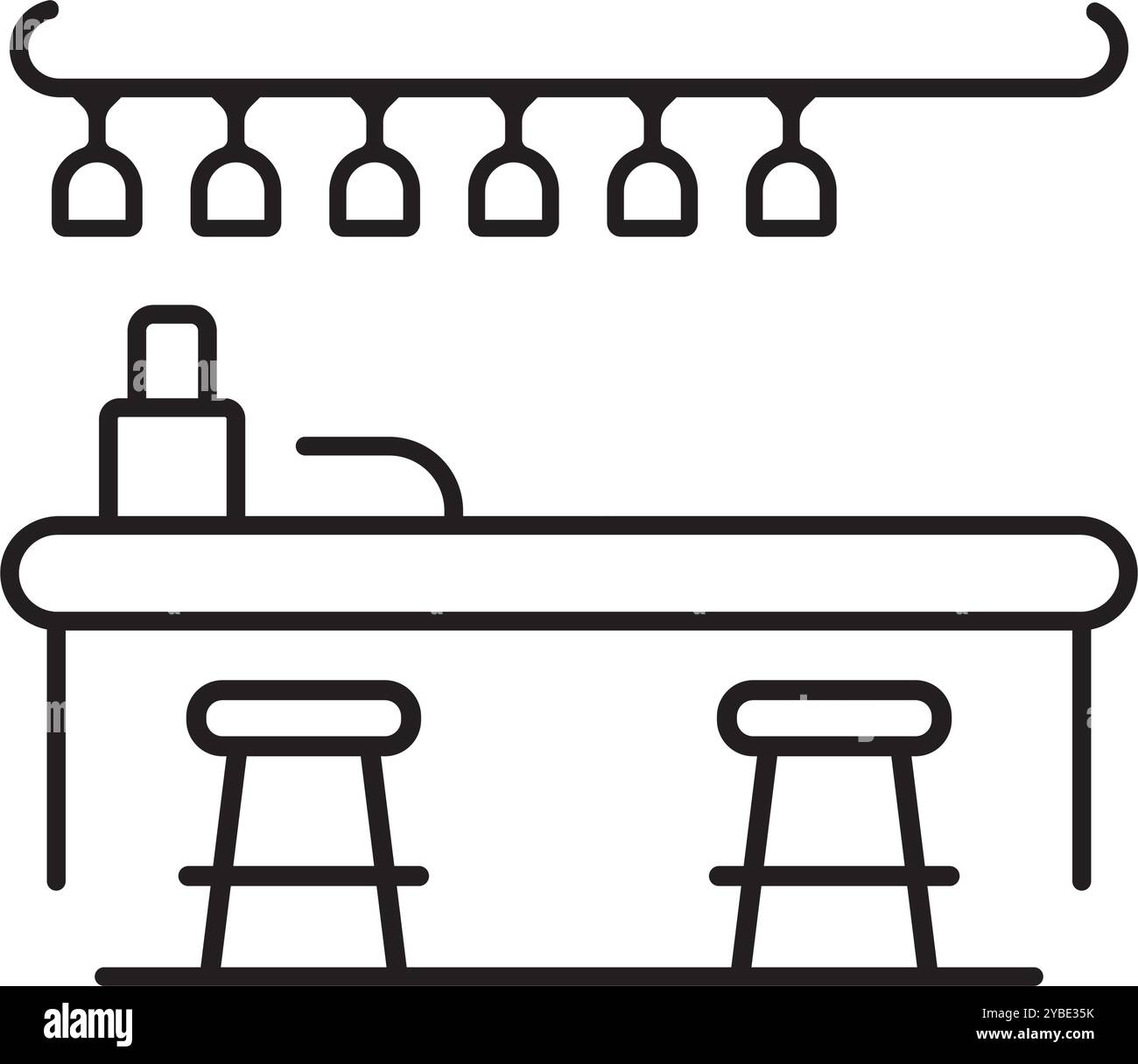 bar counter icon vector illustration logo design Stock Vector Image ...
