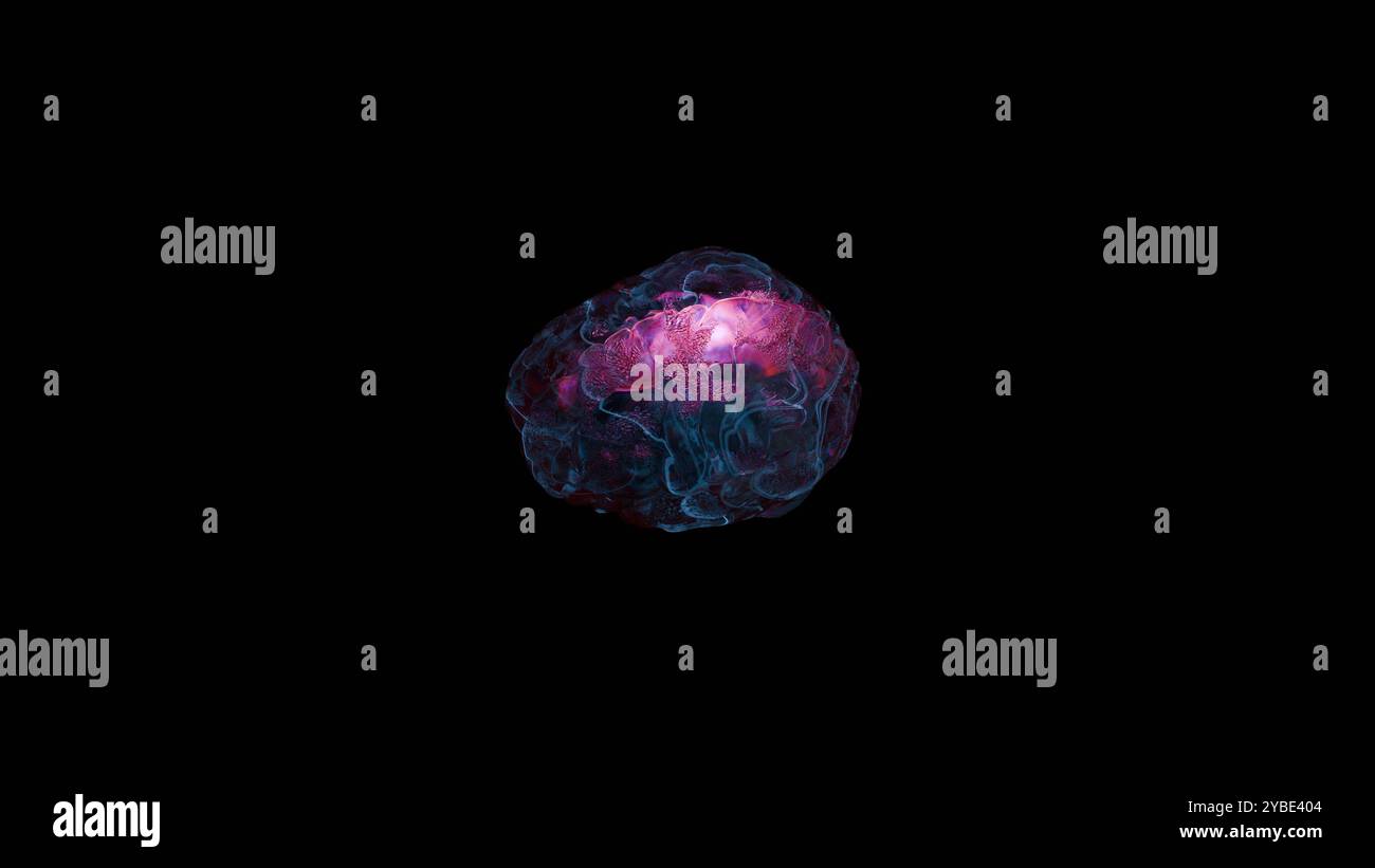 Brain activity, neural impulses in the human brain. the neurobiological ...