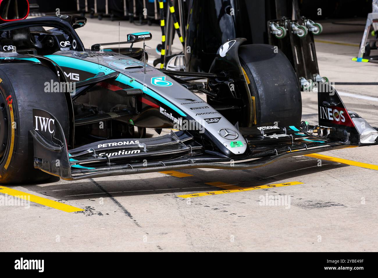 Mercedes AMG F1 Team W15, mechanical detail front wing during the ...