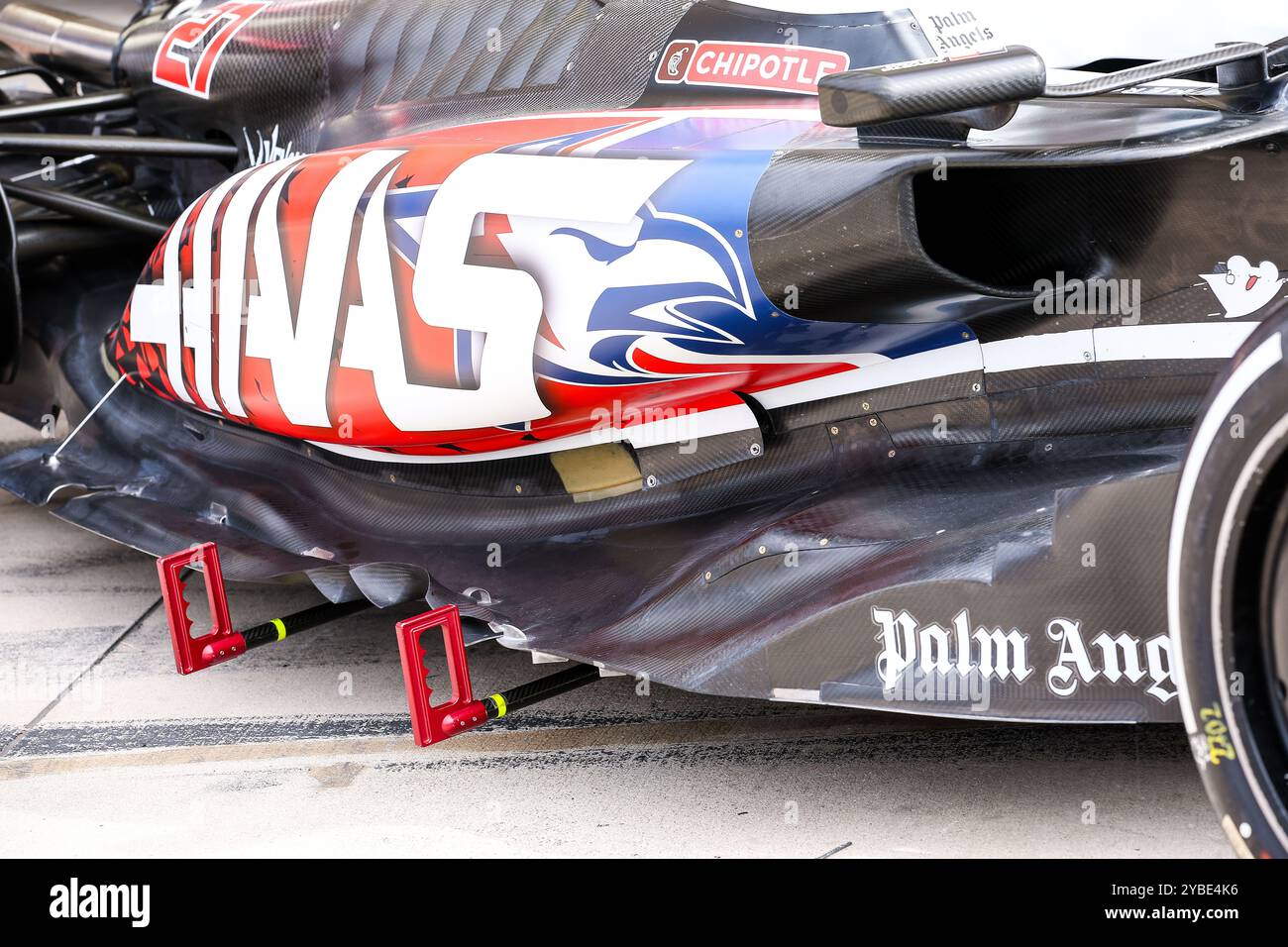 Haas F1 Team VF-24 Ferrari, Mechanical detail sidepods during the ...
