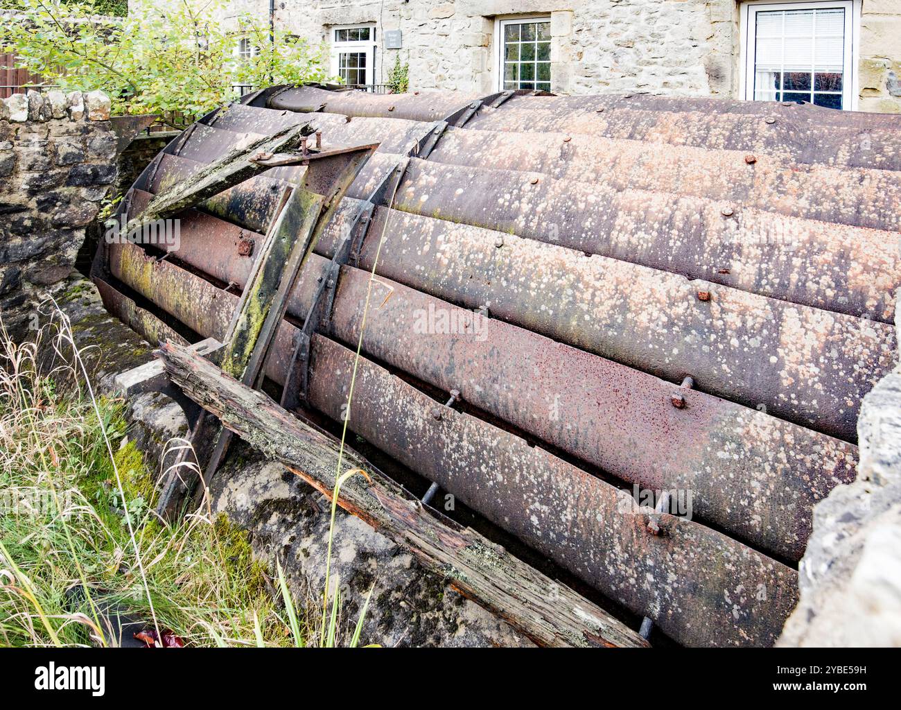 The Waterwheel at Bridge End Mill,Settle, is the only surviving ...