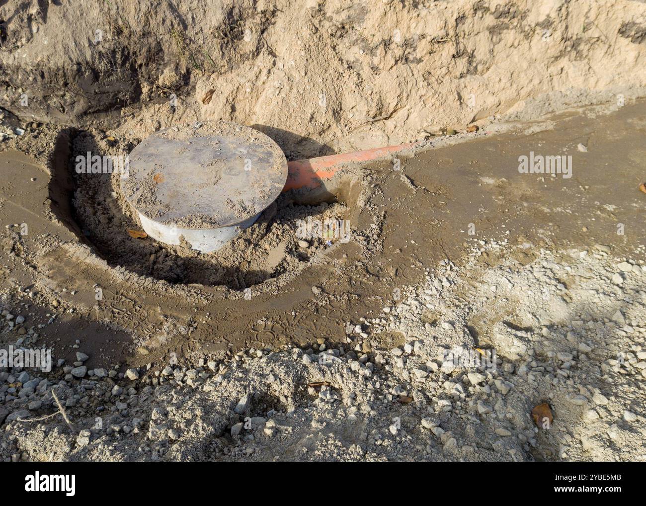 Manhole and pipeline during urban drainage construction Stock Photo - Alamy