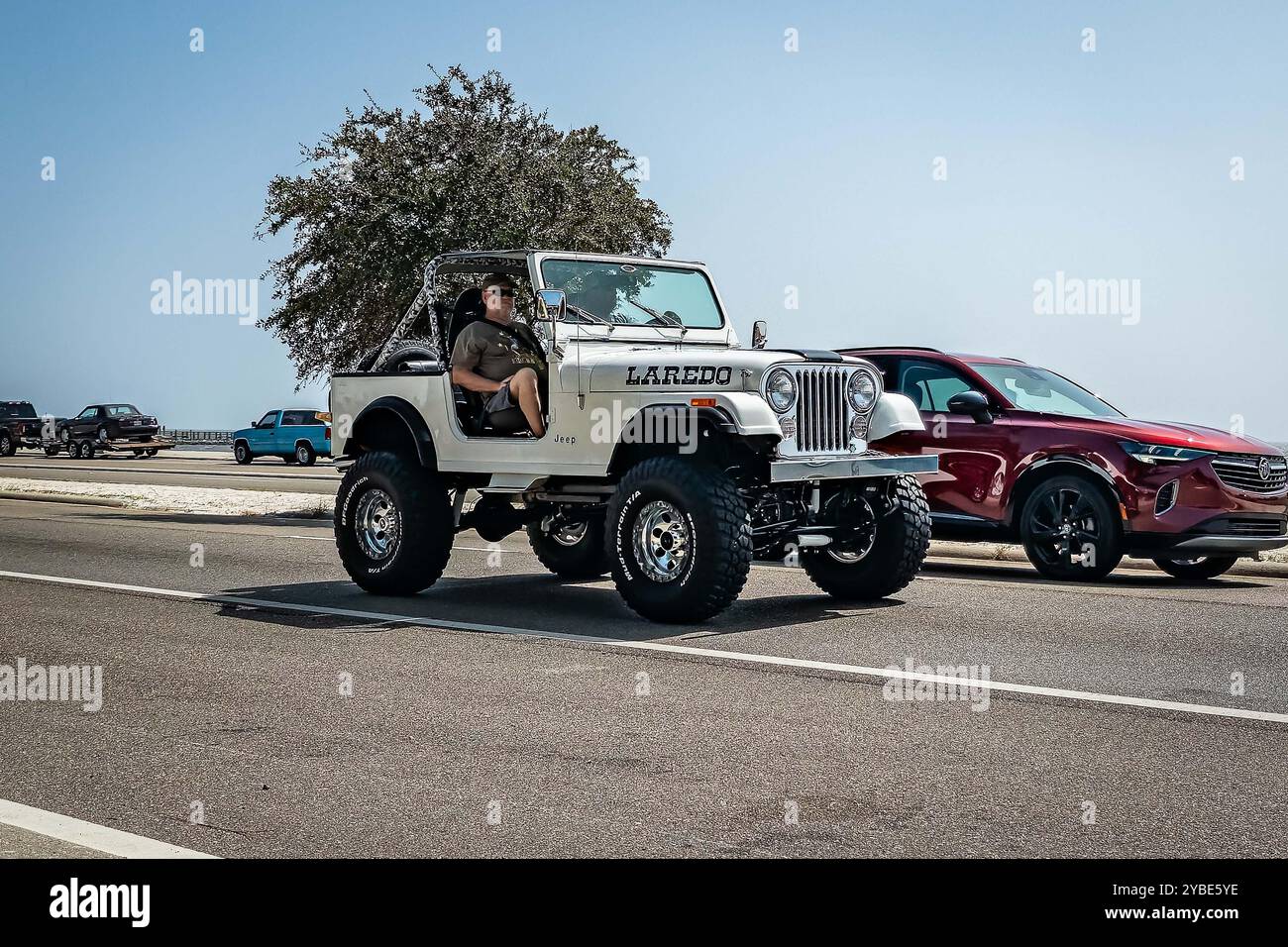 Gulfport, MS - October 04, 2023: Wide angle front corner view of a 1981 ...