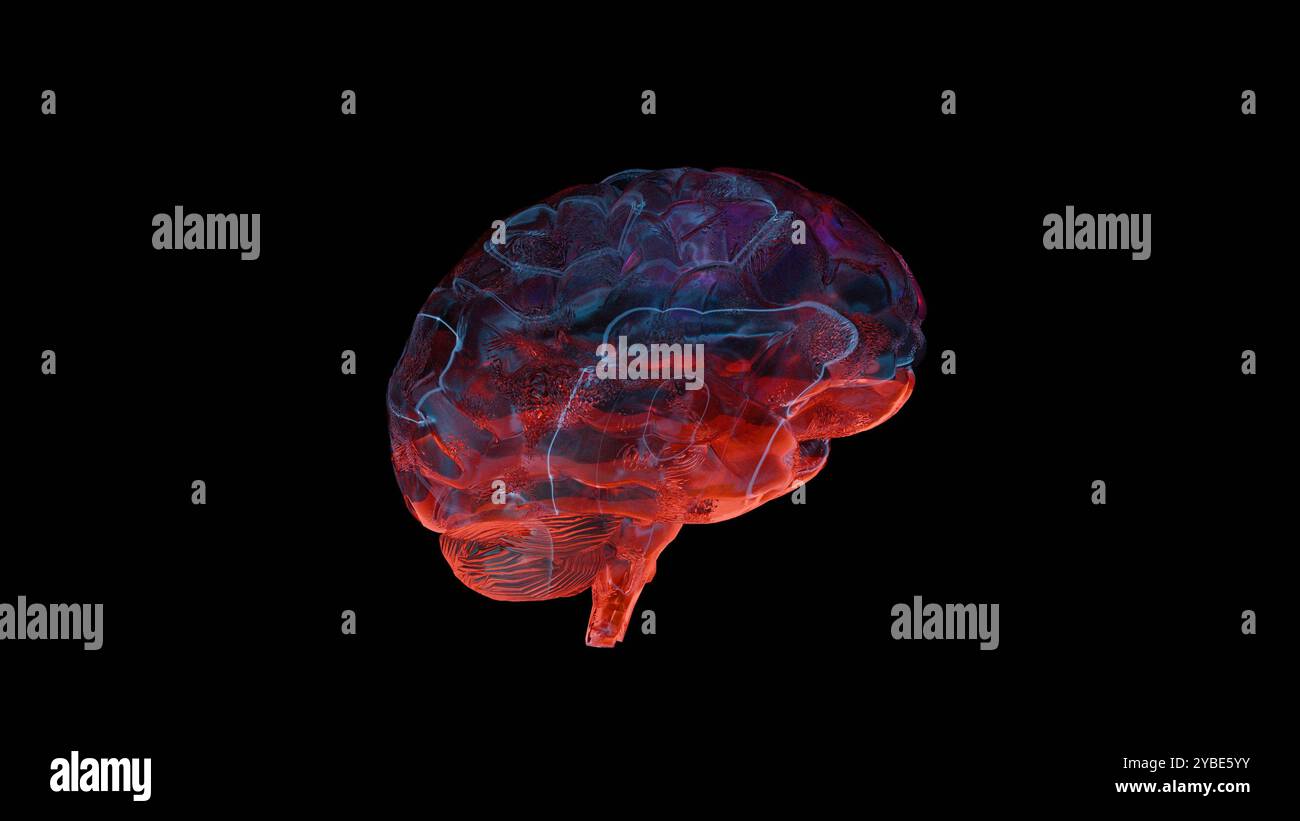 Brain activity, neural impulses in the human brain. the neurobiological ...