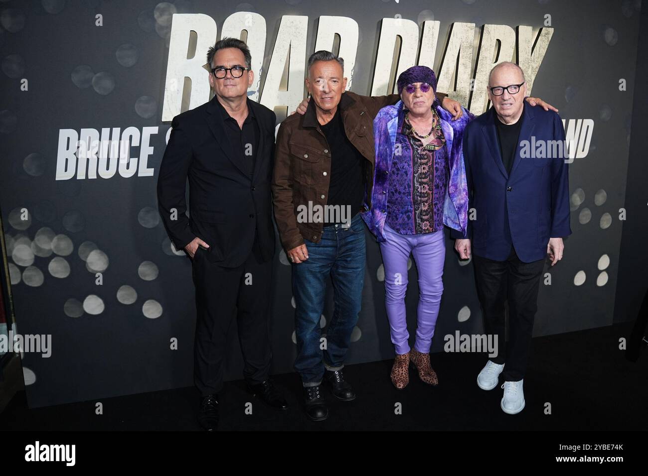(left to right) Director Thom Zimmy, Bruce Springsteen, E Street Band ...