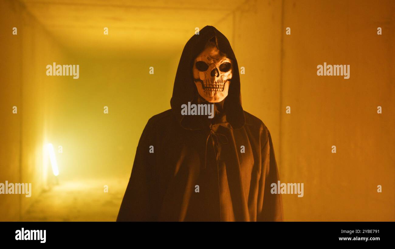 The Grim Reaper Carefully Looking Inside The Tunnel Stock Photo - Alamy