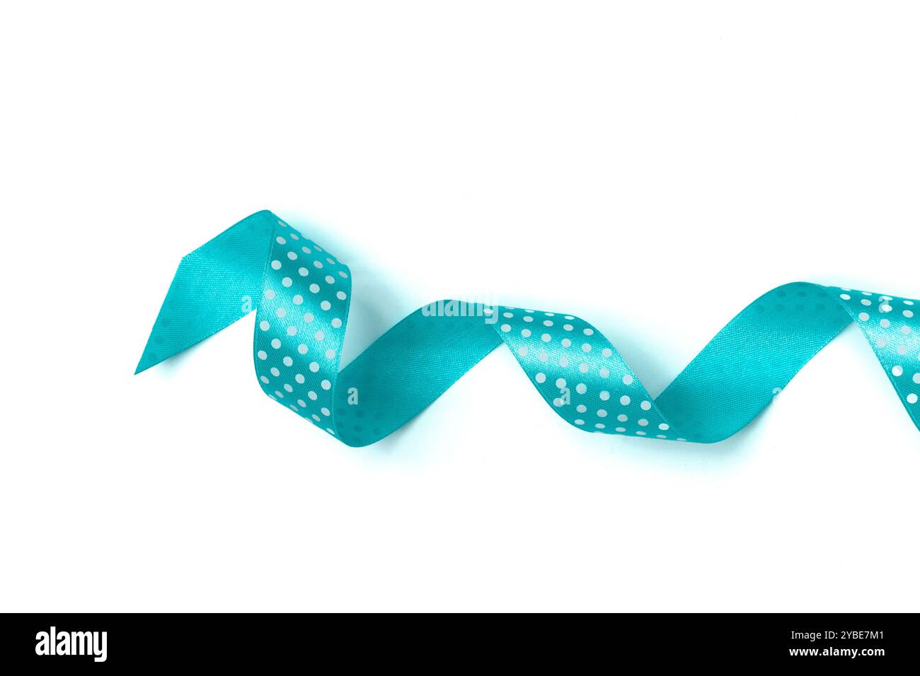 Shiny blue ribbon isolated on white Stock Photo - Alamy