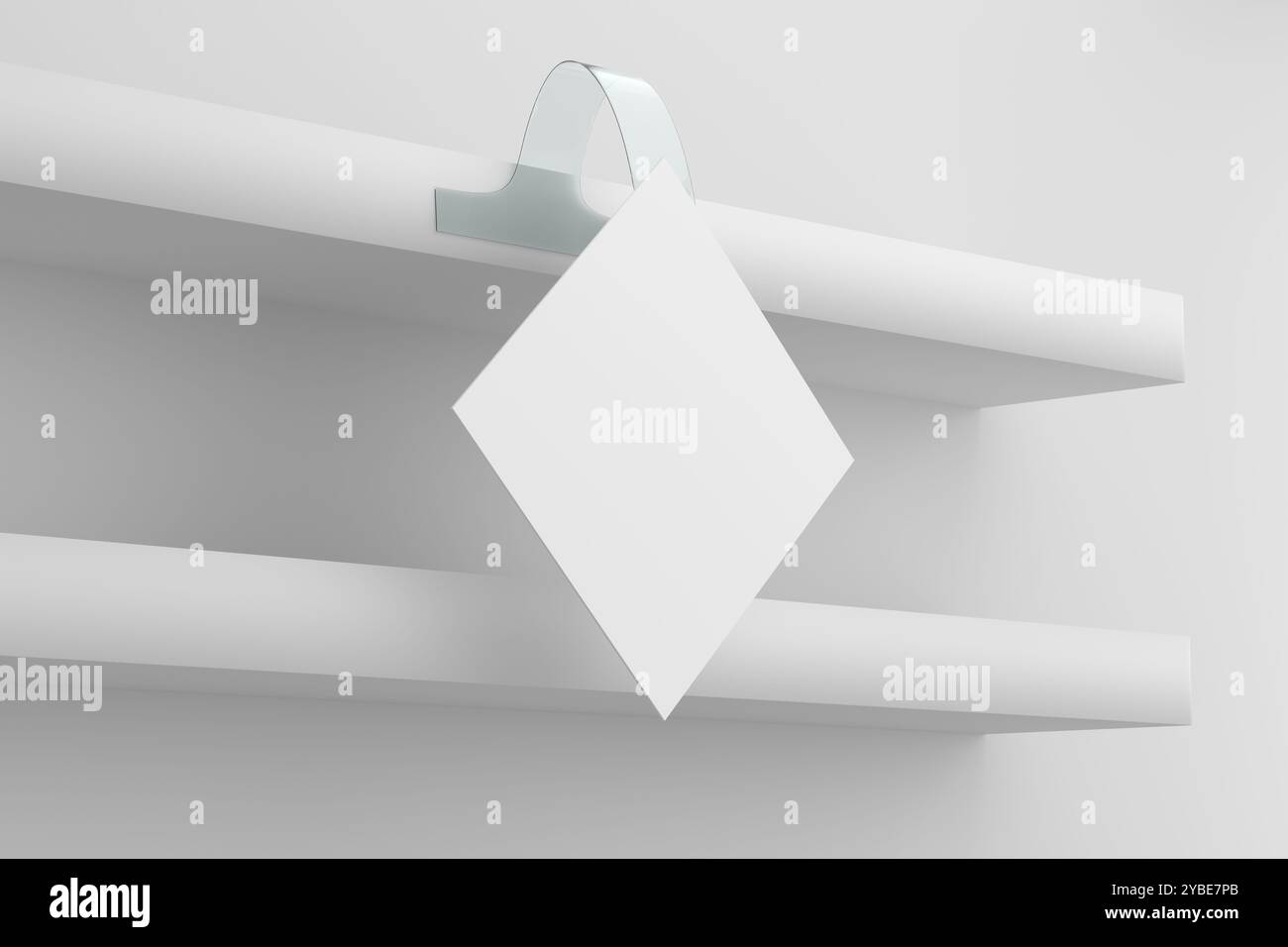 Blank Wobbler Mockup While and Empty - 3D Illustration Render Stock ... Blank Wobbler Mockup While and Empty - 3D Illustration Render Stock ...