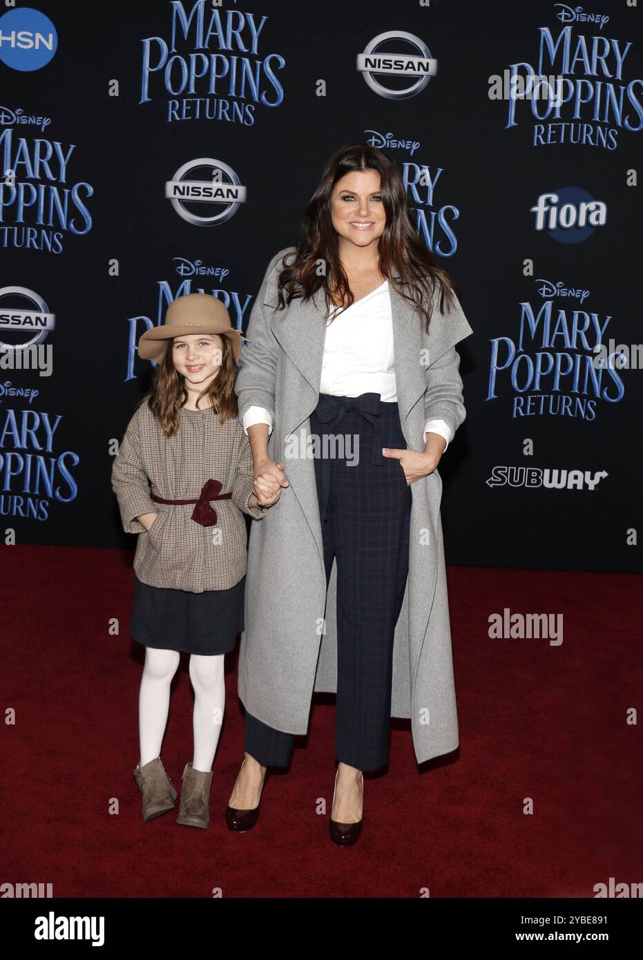 Tiffani Thiessen and Harper Renn Smith at the World premiere of Disney ...