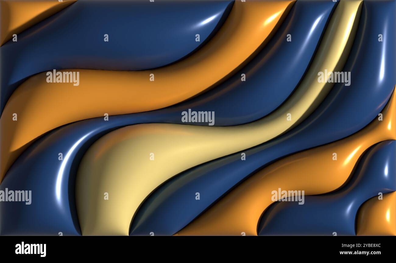 Multicolored inflated figures with shiny surface, 3D rendering illustration Stock Photo - Alamy