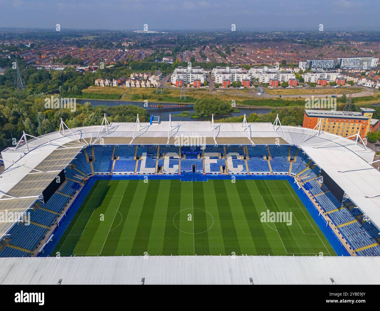 King Power Stadium the home of Leicester City Football Club. Aerial ...