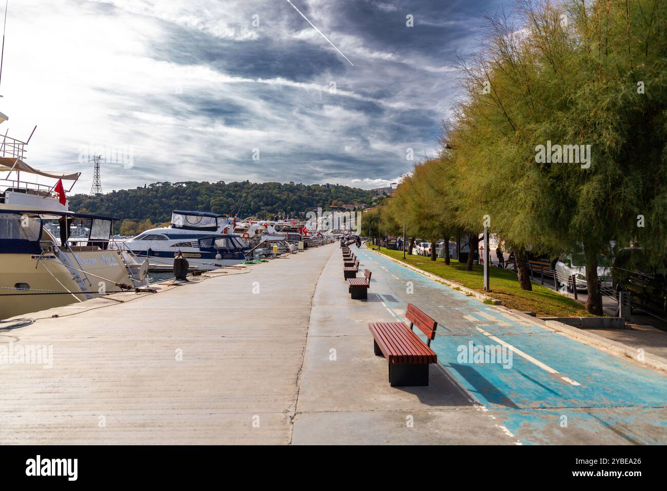 Istanbul, Turkiye - OCT 14, 2024: The coastline of Bebek, an affluent ...
