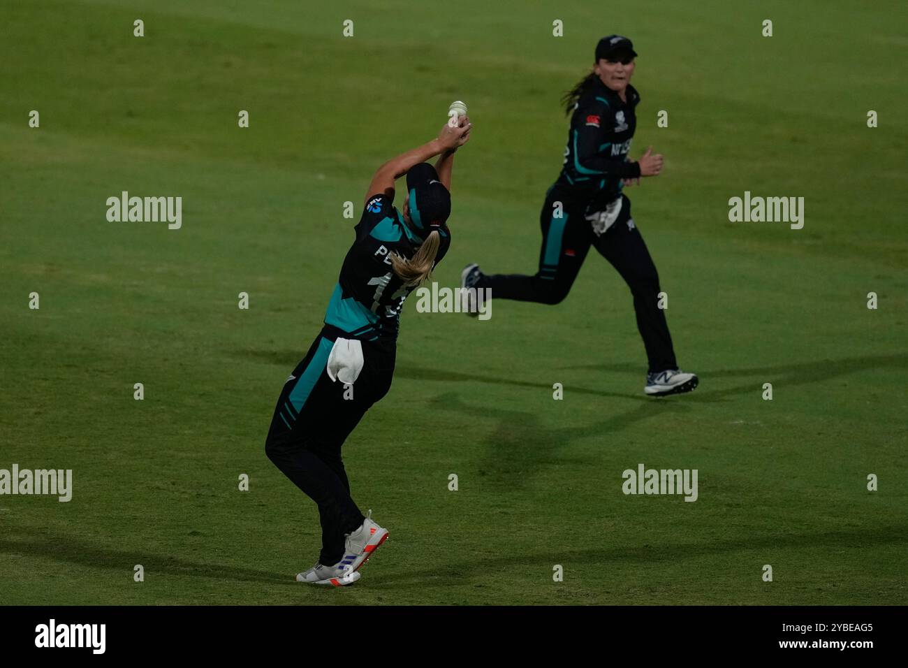 New Zealand's Molly Penfold drops a catch from West Indies' Zaida James ...