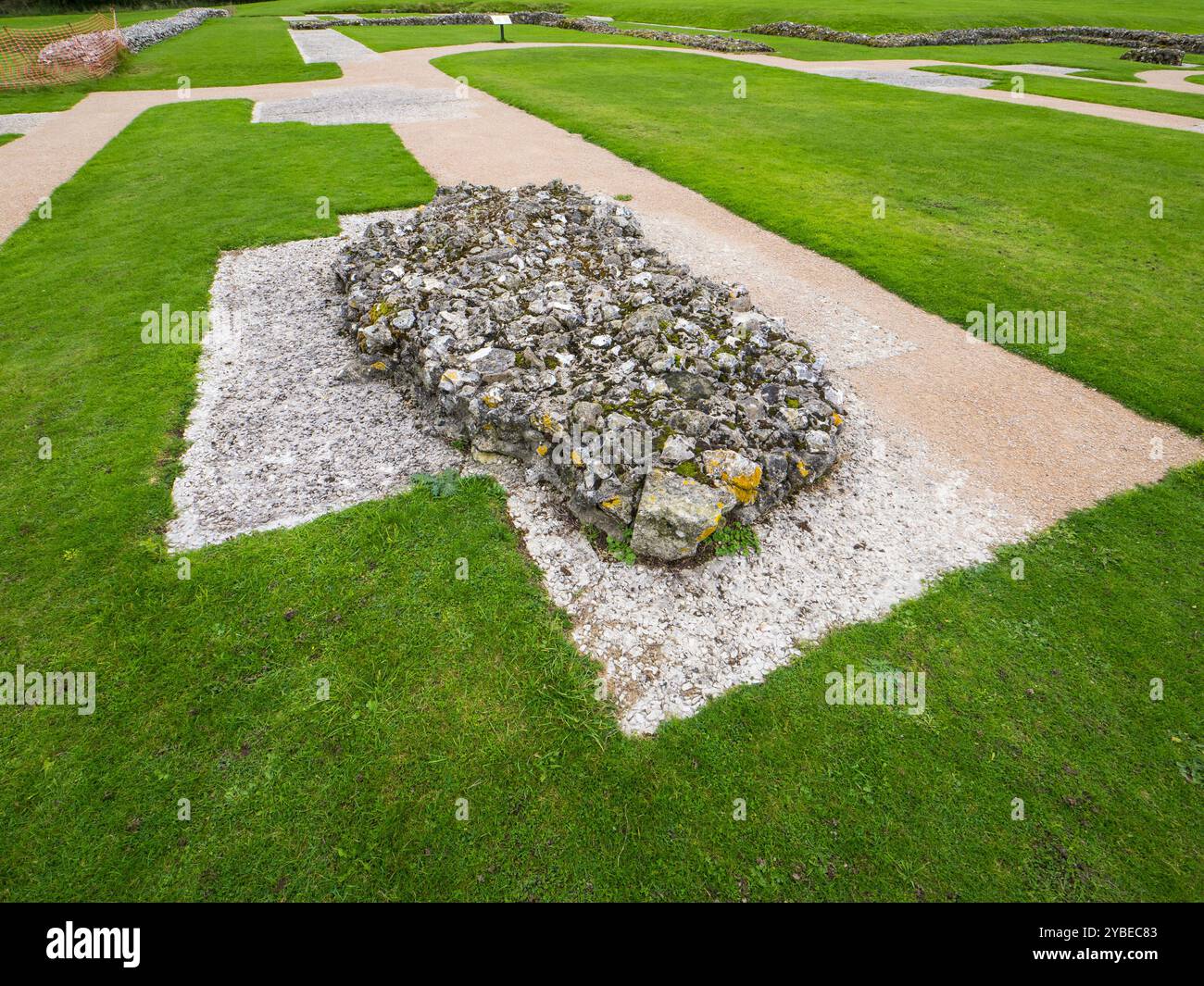 The Foundations of Old Sarum Cathedral, Old Sarum, Salisbury, Wiltshire ...